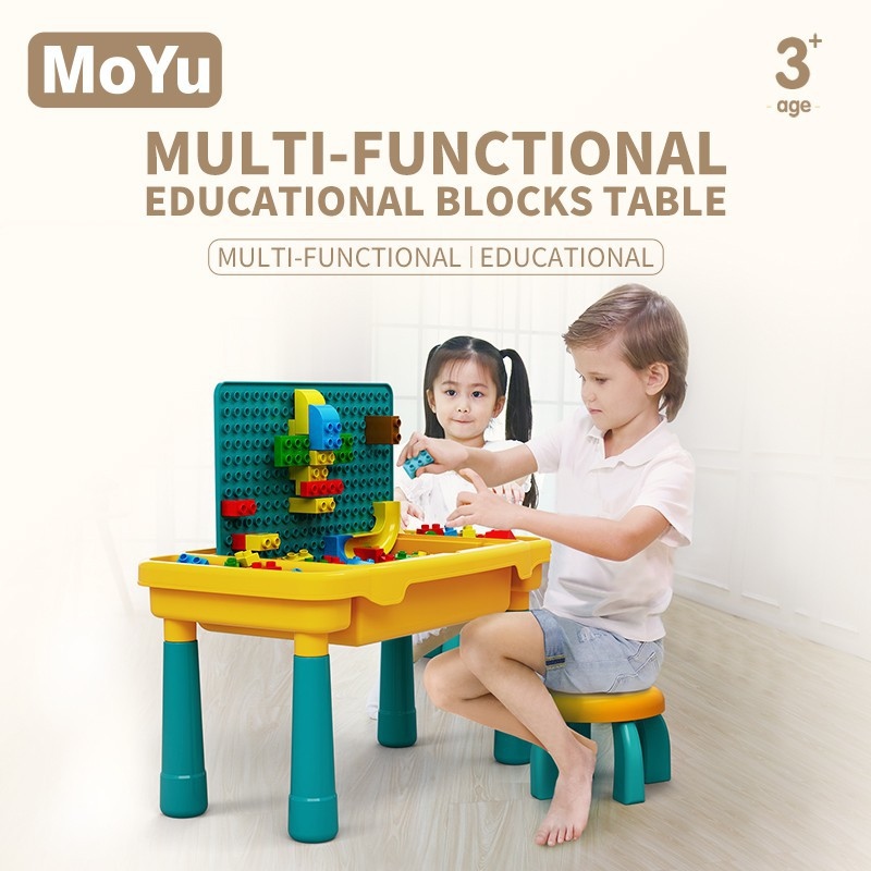 MGSS PH Building Blocks desk Chair Set Blocks Lego Table Build Play Set ...