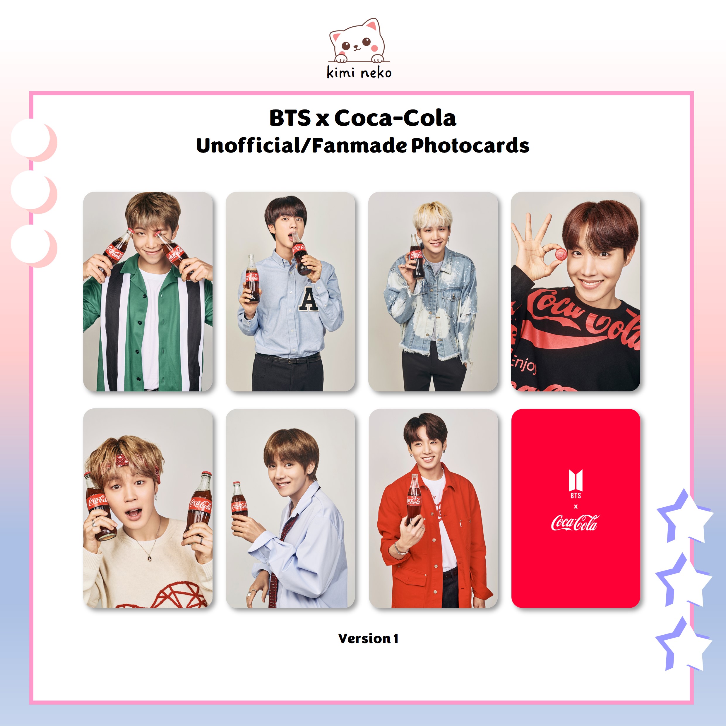 BTS x Coca-Cola Unofficial/Fanmade Photocards | Lazada PH