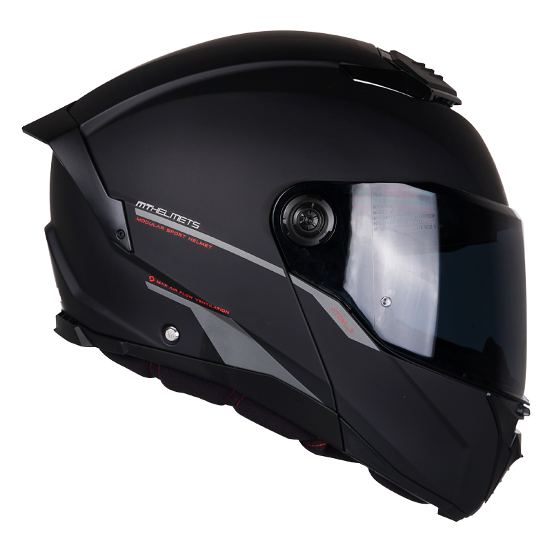 MT Atom 2 SV - SOLID Modular Dual Visor Helmet (FREE Clear Visor ...