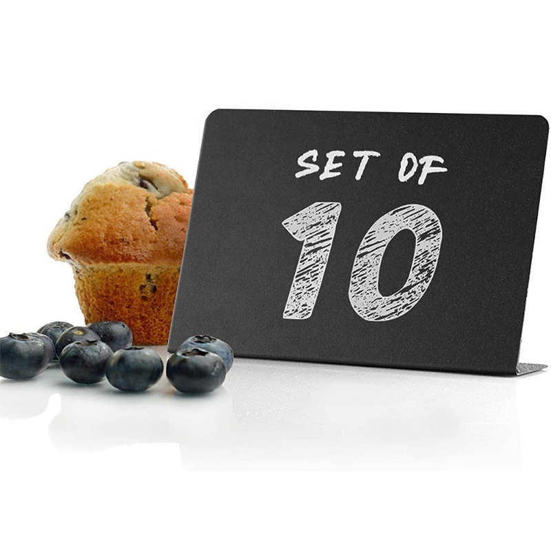 10pcs Mini Chalkboard Signs Food Chalkboard Signs L-Shaped Small Buffet ...