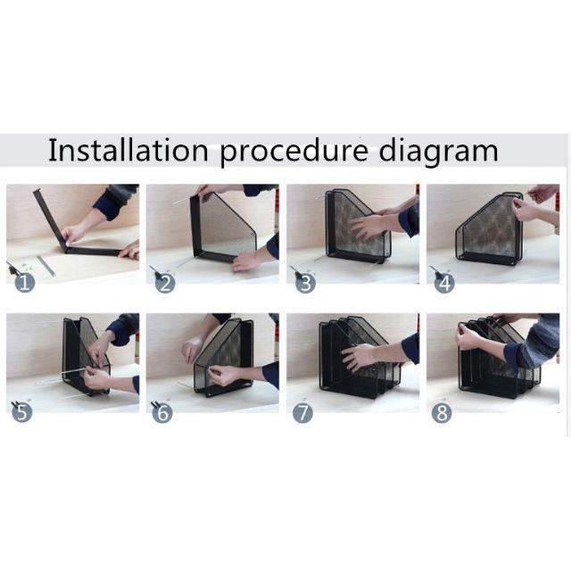 Wire Mesh 3 - Tier File Frame/File Bar/Magazine Rack. furniture | Lazada PH