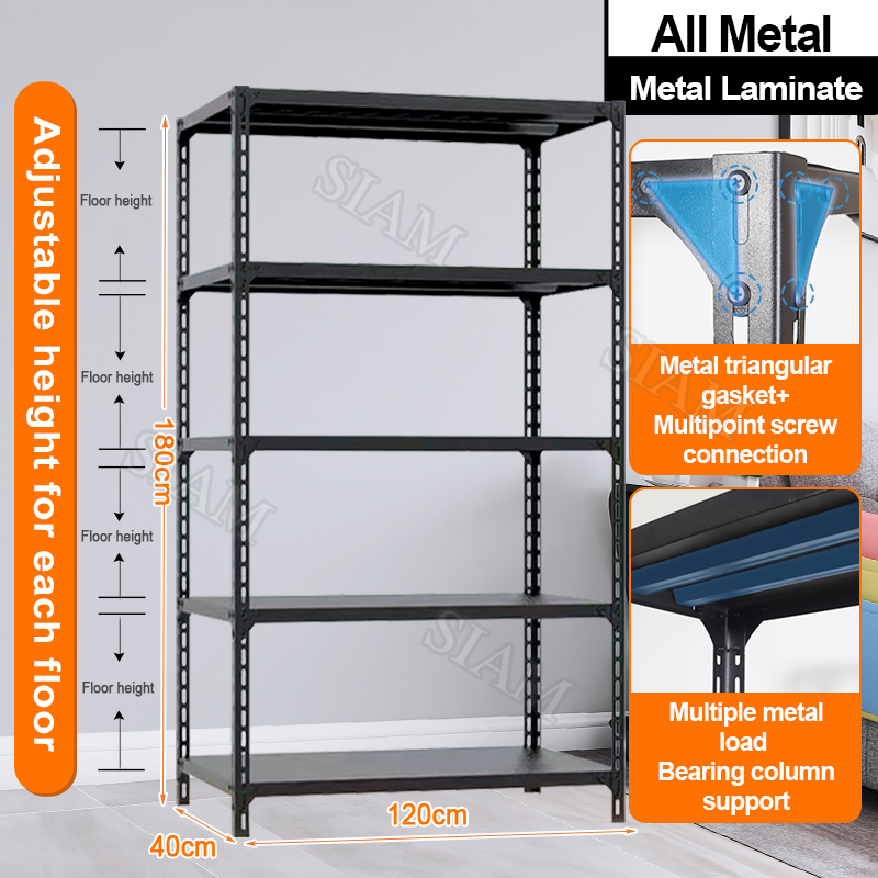 【90*30*180CM】6 Tiers Boltless rack heavy duty industrial stante for ...