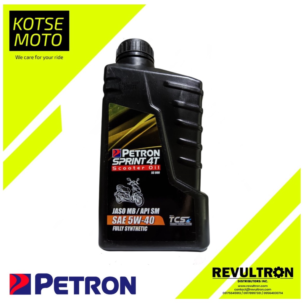 PETRON SPRINT 4T SCOOTER FULLY SYNTHETIC 5W40 SC 800 1 LITER OR 800ML ...