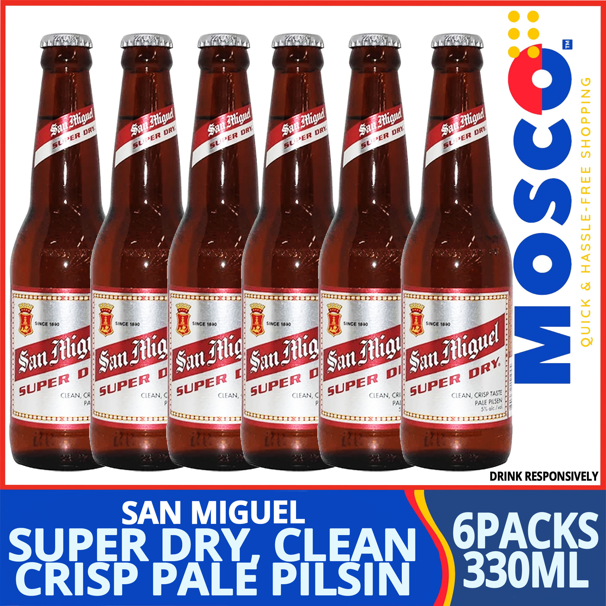 San Miguel Super Dry 330ml x Pack of 6 | Lazada PH