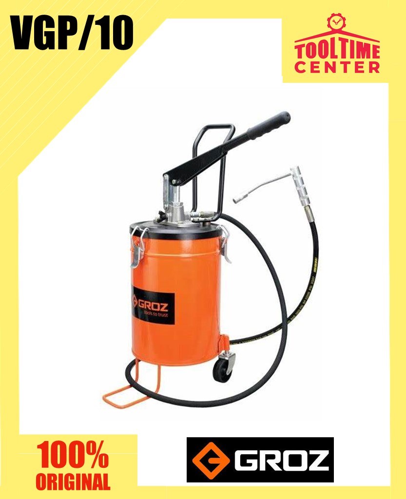 Groz Grease Pump 10kg Bucket Capacity with Wheels Model: VGP/10 | Lazada PH