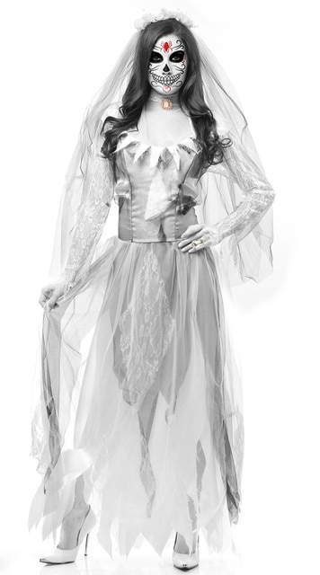 Halloween Cosplay New Horror Ghost Bride Dress Cosplay Ghost Bride ...