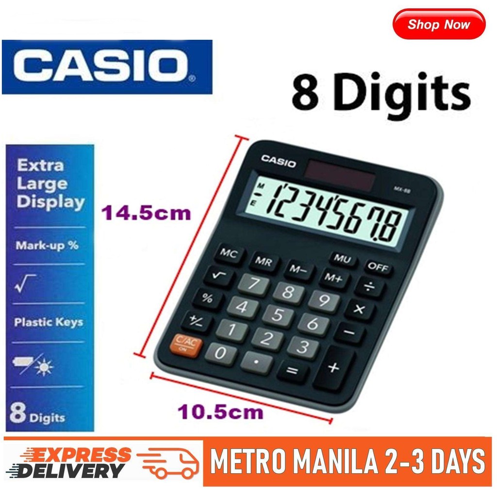 Casio Calculator MX-8B Calculators Heavy Duty MX8B - 1 Unit - Genuine ...