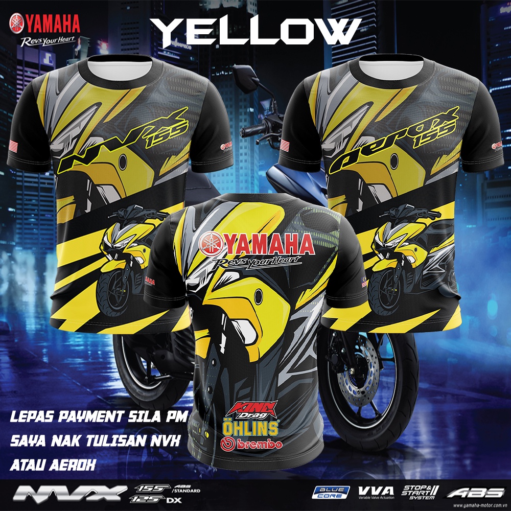 2022 YAMAHA NVX/AEROX 155 t shirt for man jersey | Lazada.co.th
