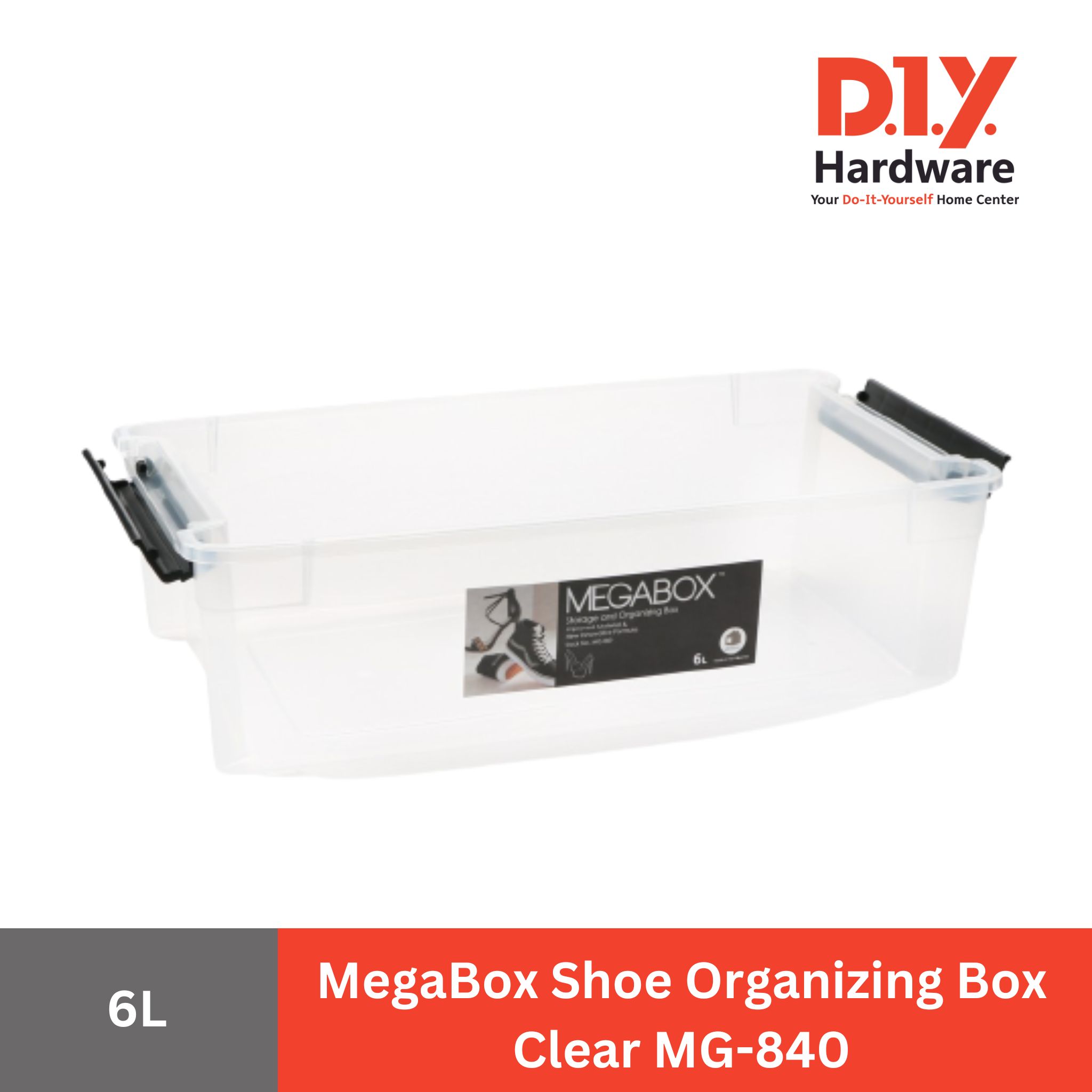 MegaBox Shoe Organizing Box 6L Clear MG-840 | Lazada PH