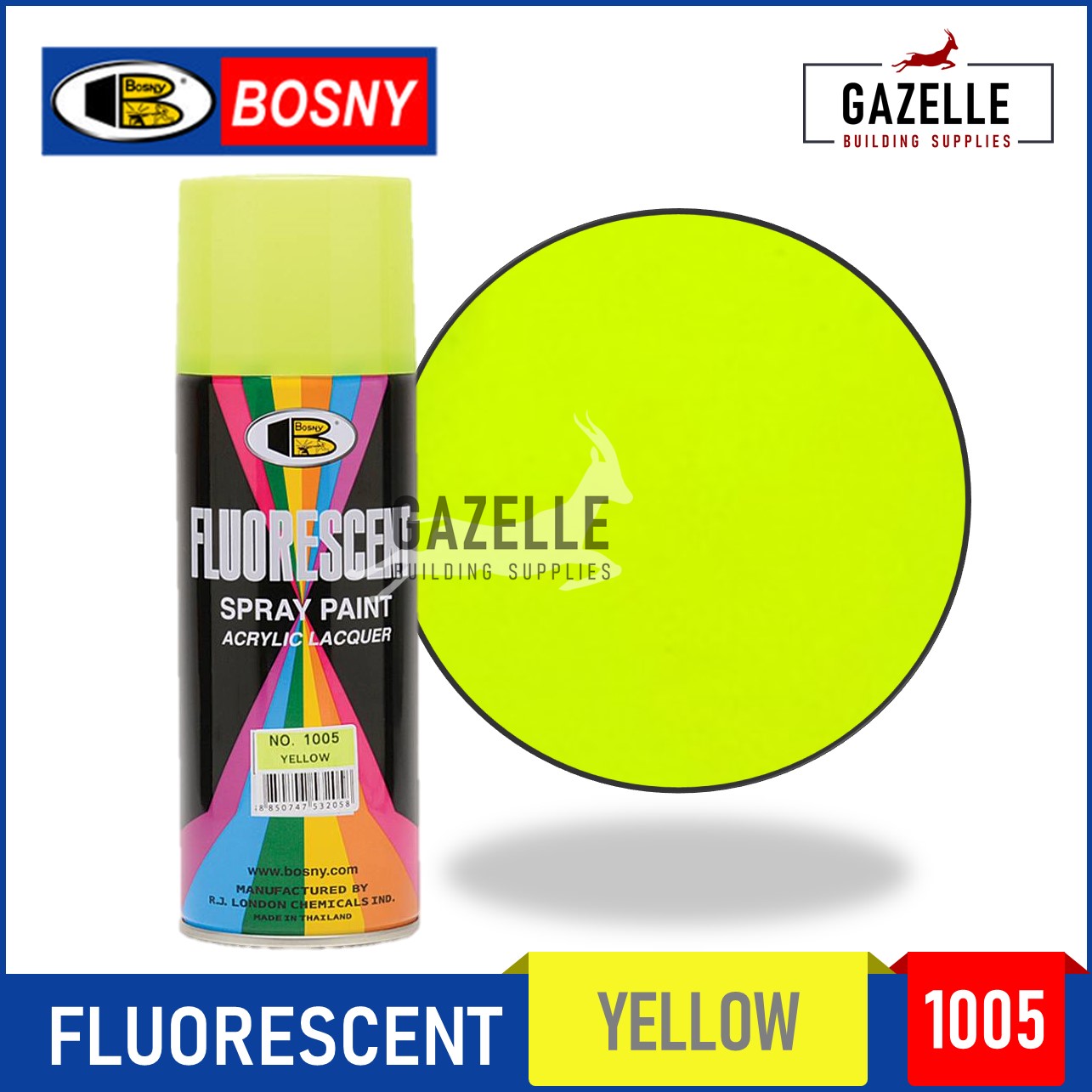 Bosny Fluorescent Spray Paint - #1005 Yellow | Lazada PH