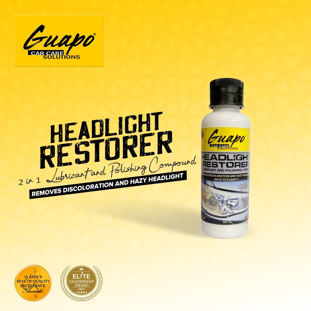 Headlight Restorer 2 in 1 Lubricant and Polishing Compound 60ml ...
