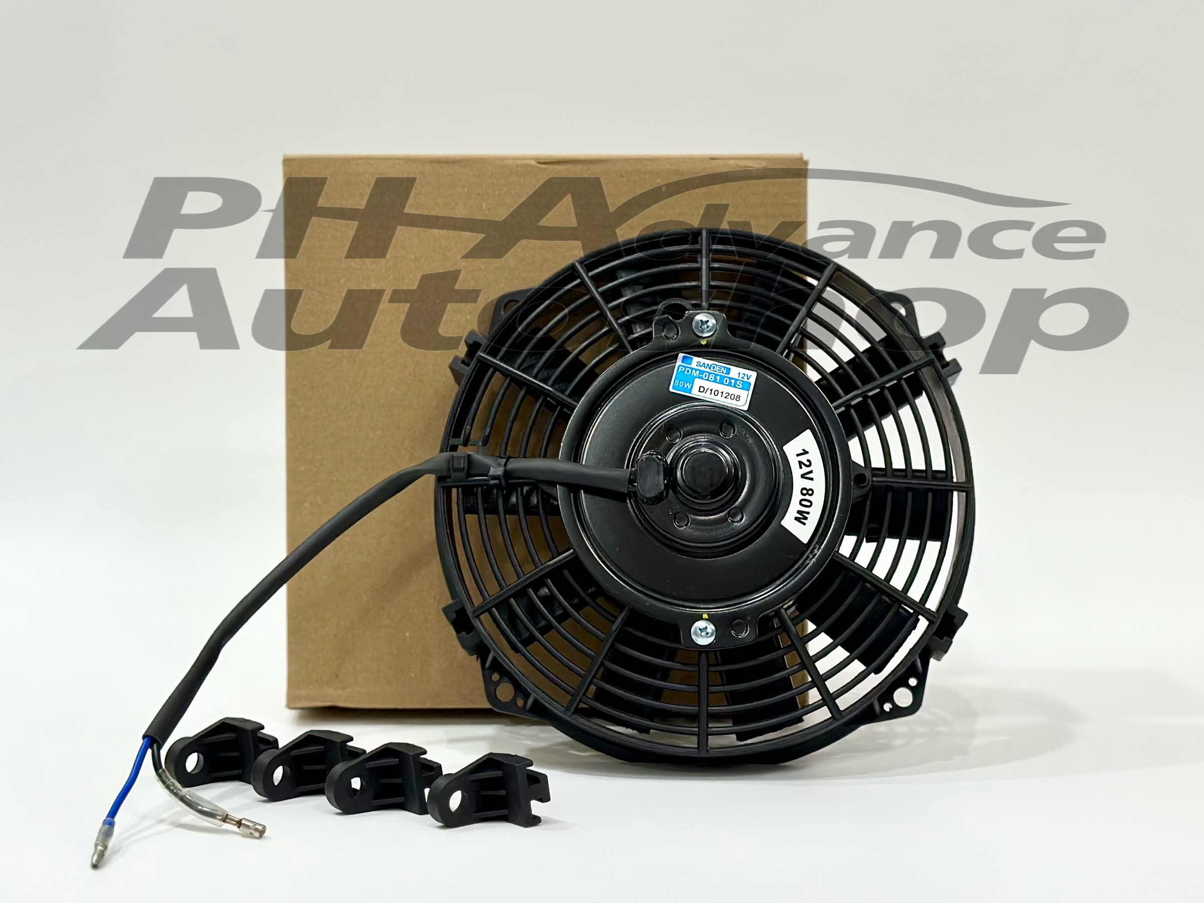 Auxiliary Fan Assembly Universal 8'' 12V 80W Push / Pull High Speed ...