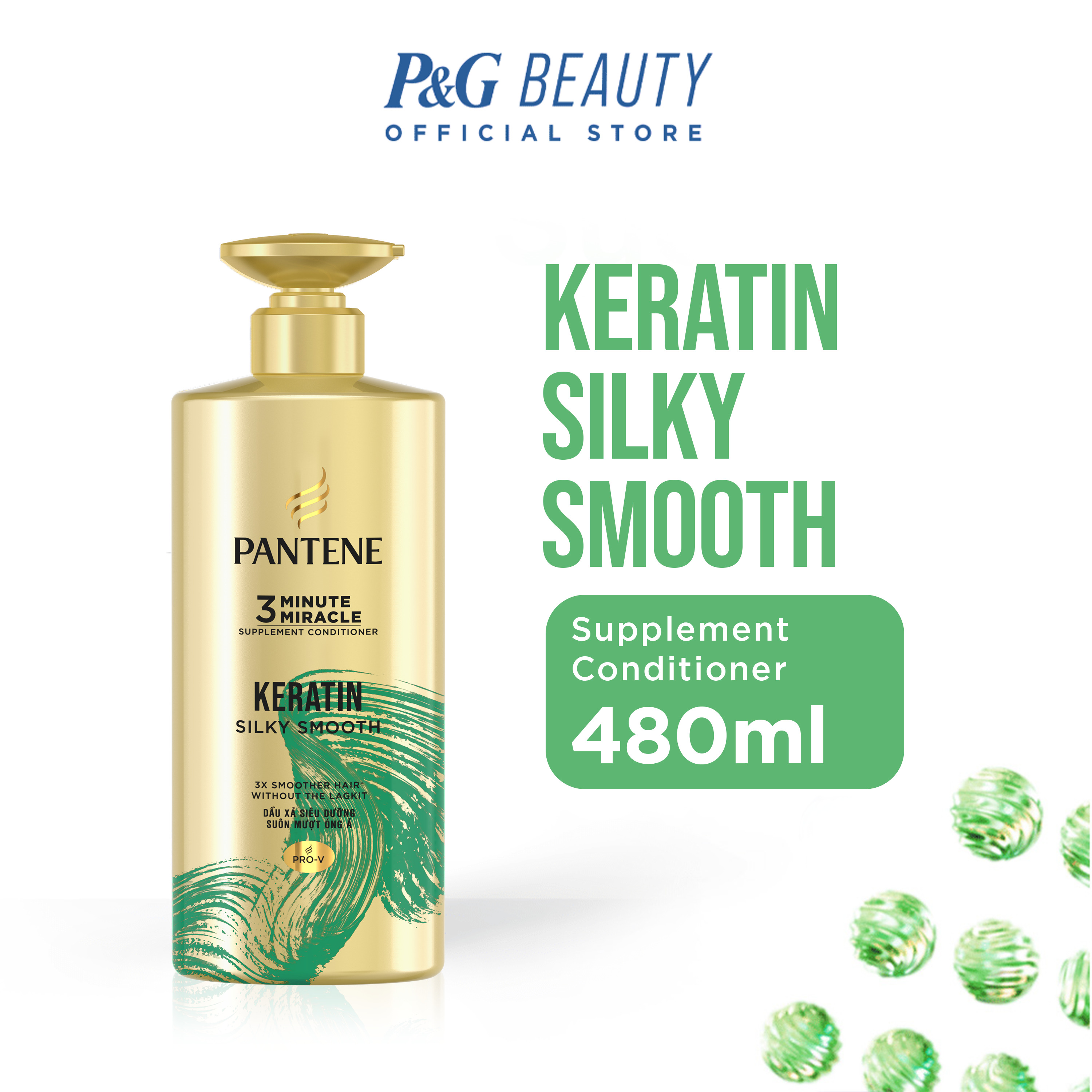 Pantene Pro-V 3 Minute Miracle Keratin Smooth 480ml | Lazada PH