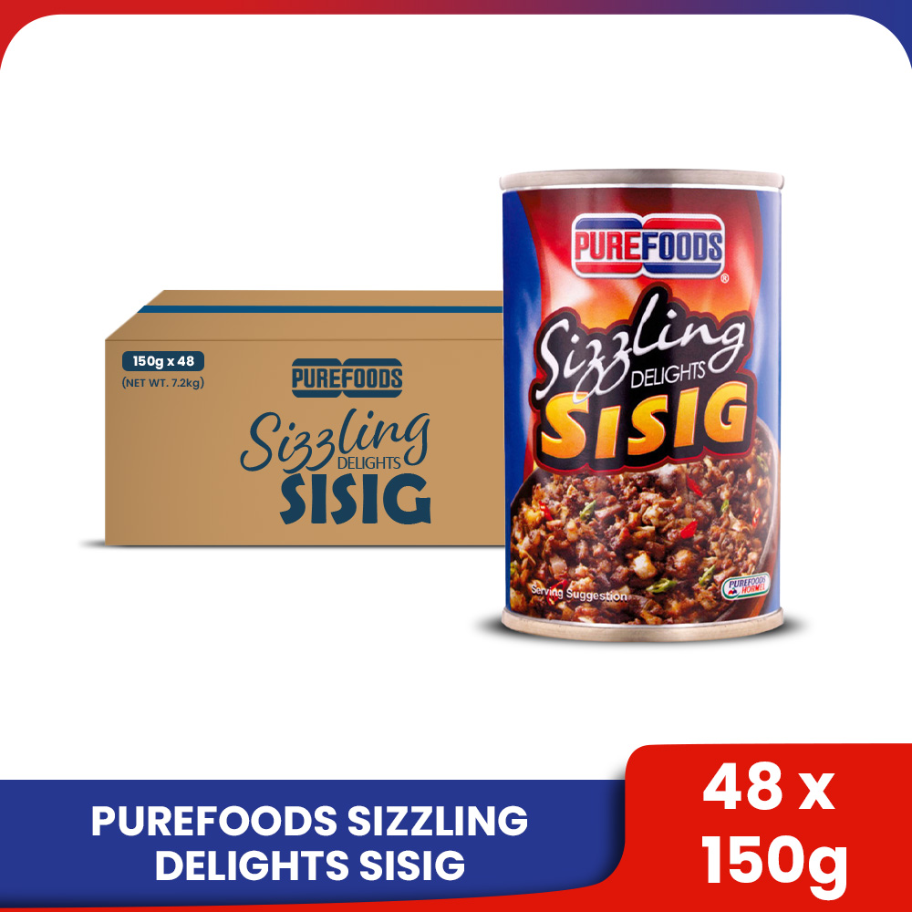 Purefoods Sizzling Delights Sisig (150g) 1 Box of 48's | Lazada PH