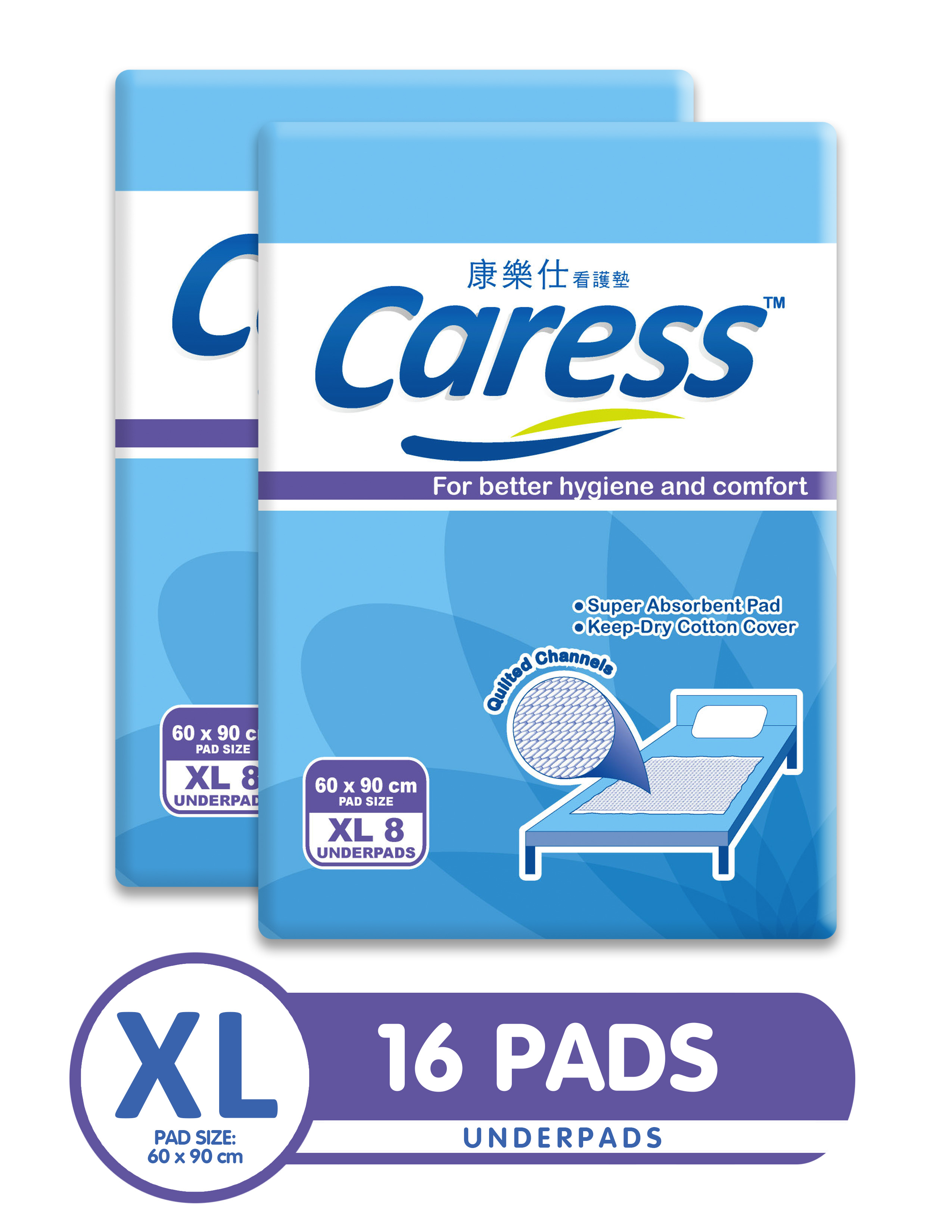 Caress Underpads Extra Large - 2 Packs (16 Pads) | Lazada PH