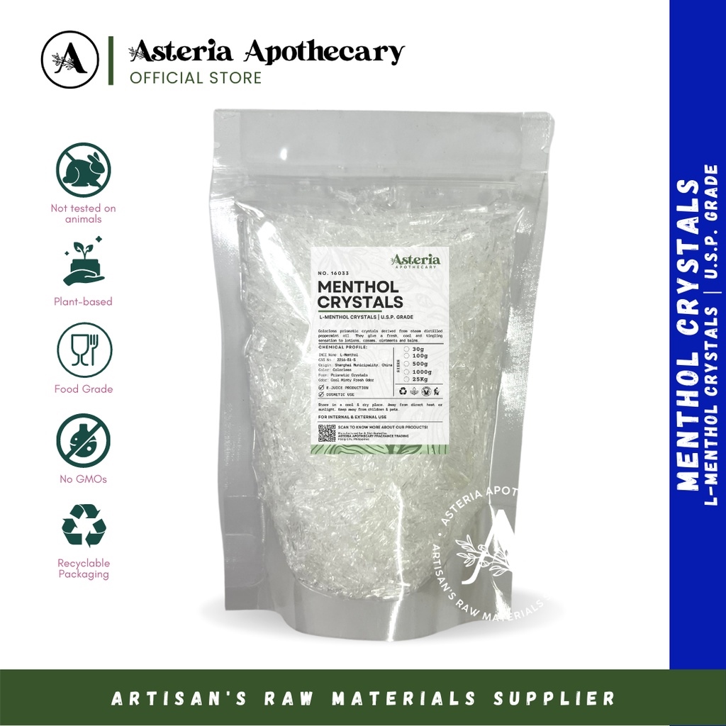 Menthol Crystals Natural Menthol 30g 100g - Asteria Apothecary | Lazada PH
