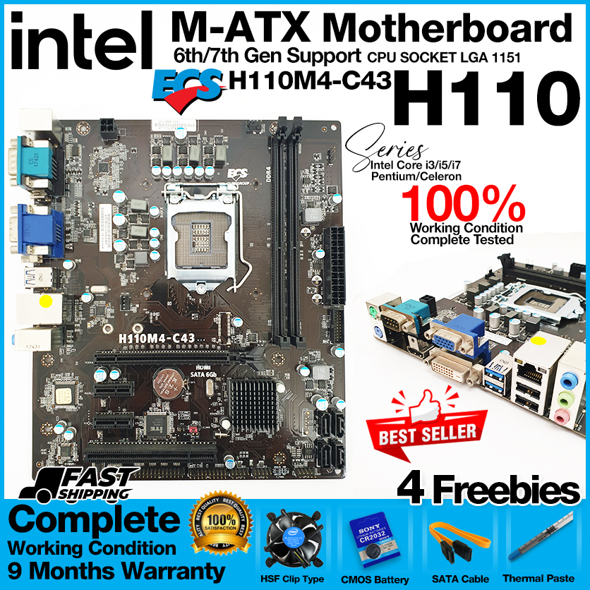 Intel 6th/7th Motherboard-Processor Bundle - Core i3/i5 Set - HDMI/DVI ...