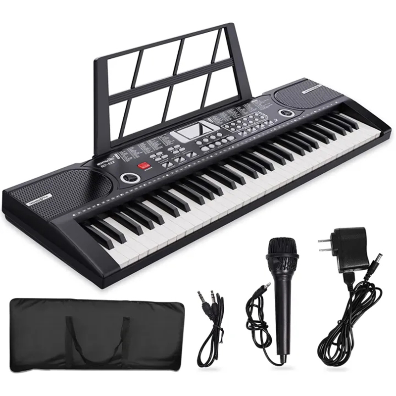 61-Key Digital Electric Adult Piano Keyboard & Sheet Music Stand ...