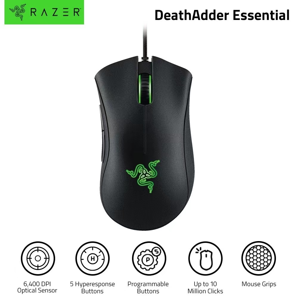 [Hot sales] Original Razer Mouse Deathadder Essential Gaming RGB ...