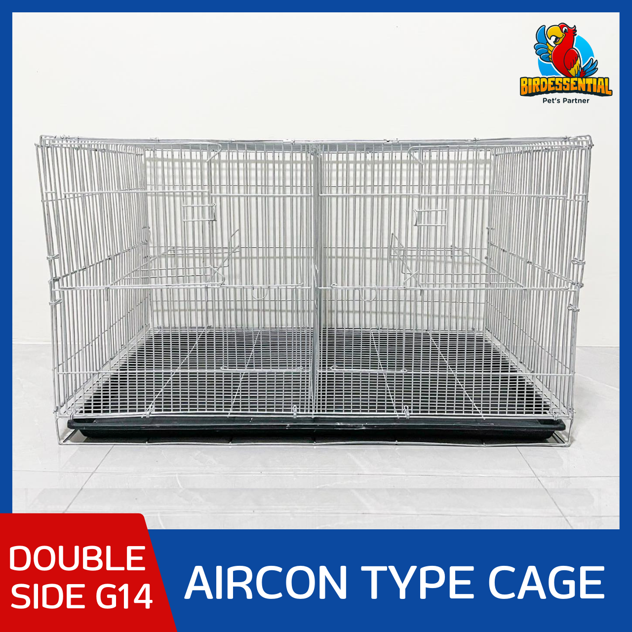 Collapsible AC Cage (17x30 inches) with removable divider and nest box ...
