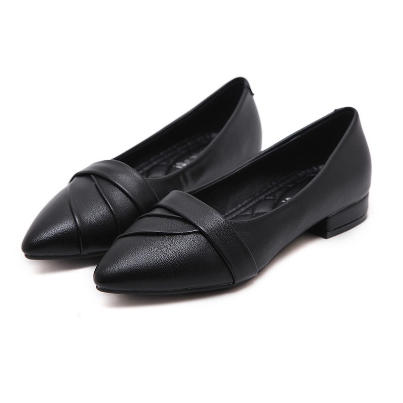 【COD】 Shuta Black school shoes for ladies High end Female work ...