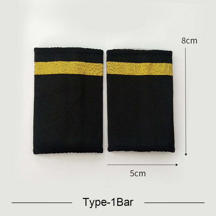 1Pair Epaulettes Professional Pilot Uniform Epaulets Gold Stripe ...