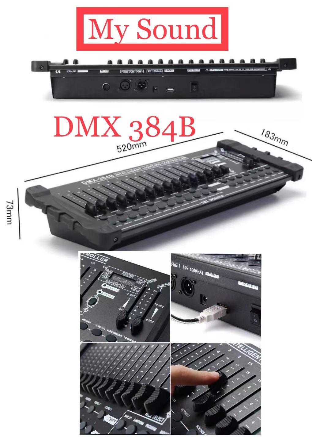 DMX Lighting Controller DMX 384-B Console Stage Lighting Operator ...