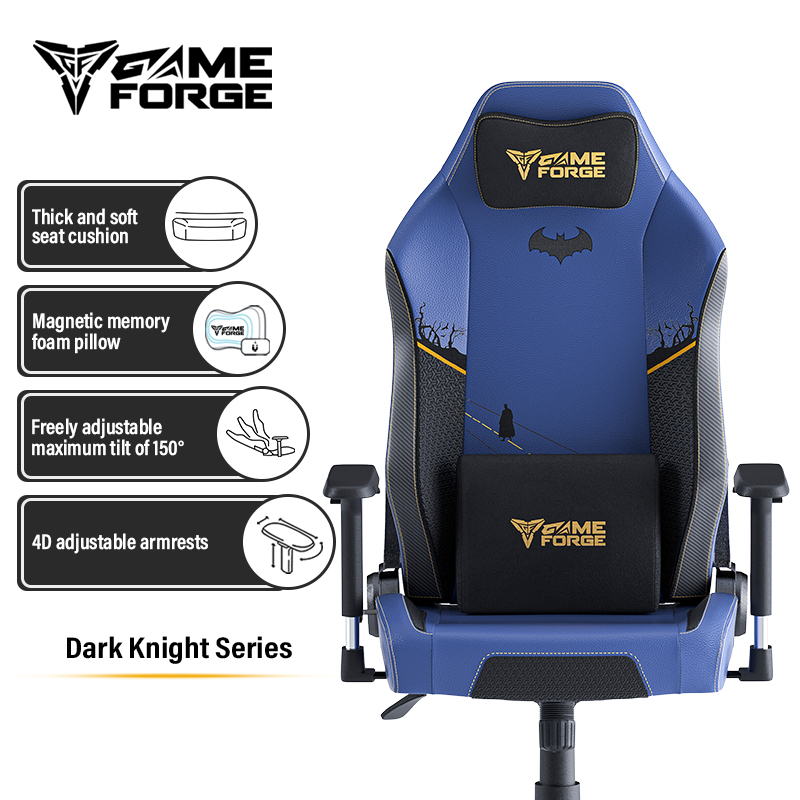 GAMEFORGE Gaming Chair Dark Shadow Magnetic headrest 4D adjustable ...