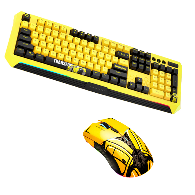 New Thunderobot Transformers Bumblebee Gaming Keyboard Mouse Set Wired ...