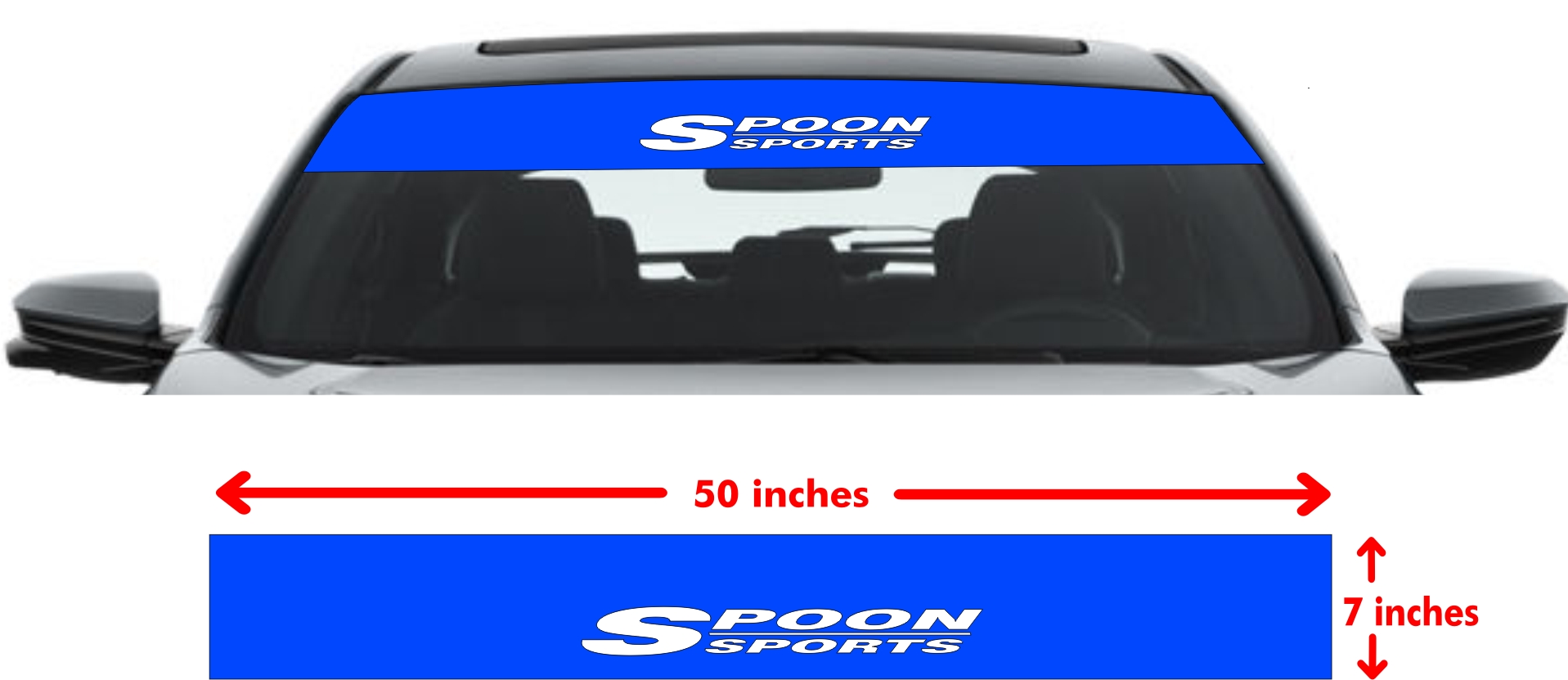 Spoon Sport Car Windshield Sticker / Machine Cut Vinyl Sticker | Lazada PH
