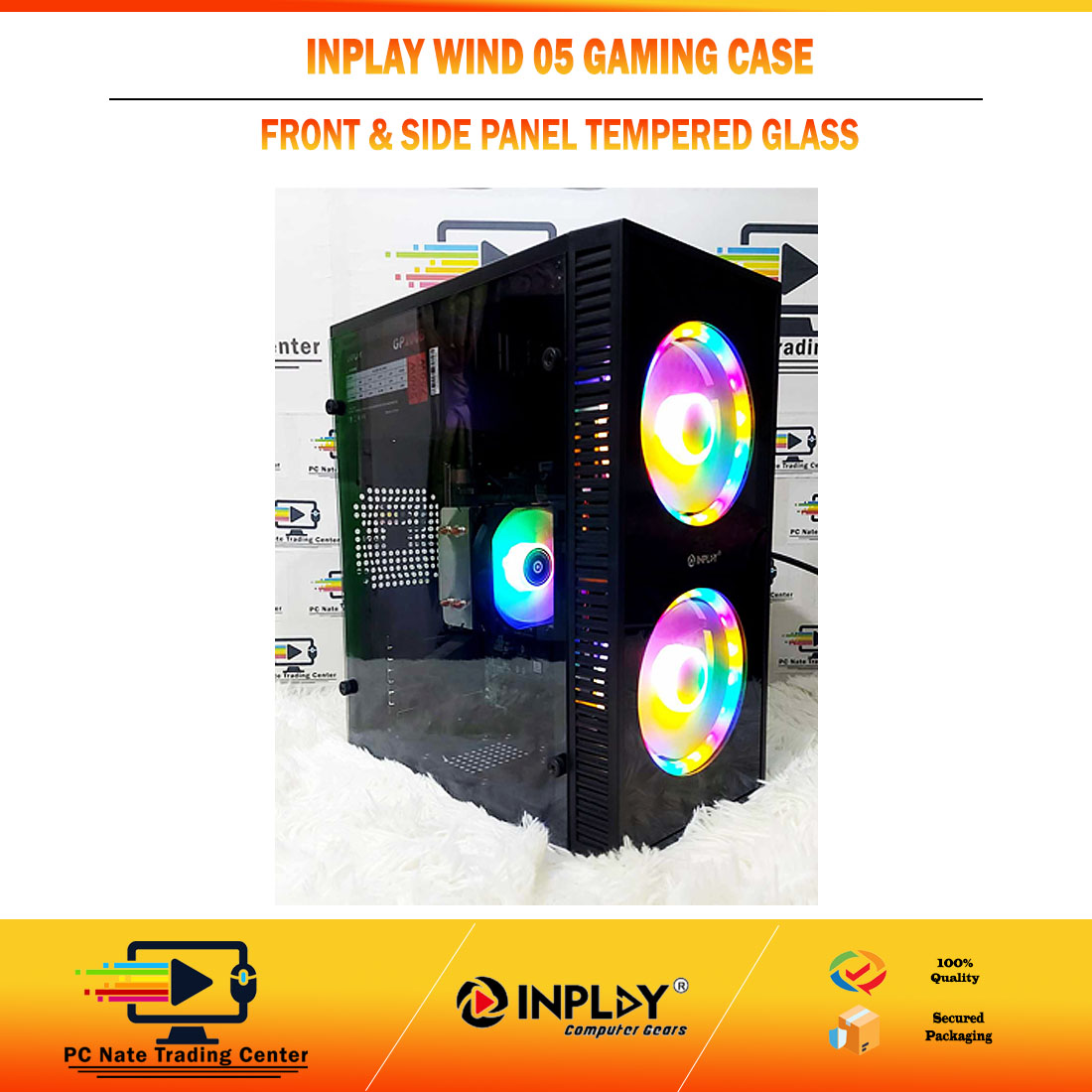 INPLAY WIND 05 COMPUTER CASE TEMPERED GLASS FRONT & SIDE PANEL | Lazada PH