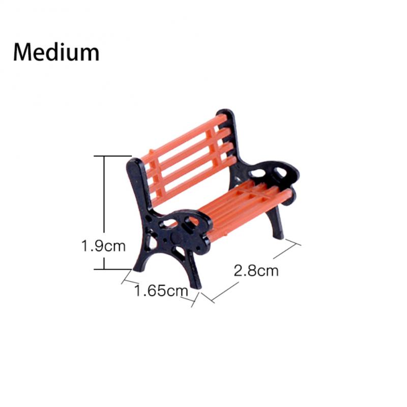 Mini Garden Ornament Miniature Park Bench Craft DIY Figurines Landscape ...