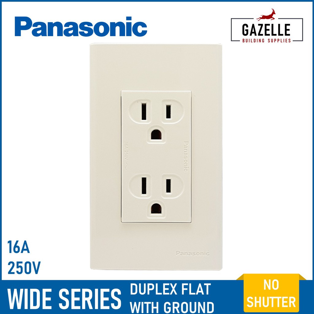 ⊿Panasonic Wide Series Duplex Outlets w Ground | Lazada PH