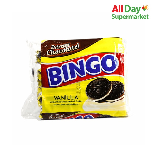 Bingo Chocolate Sandwich Vanilla 28G 10'S | Lazada PH