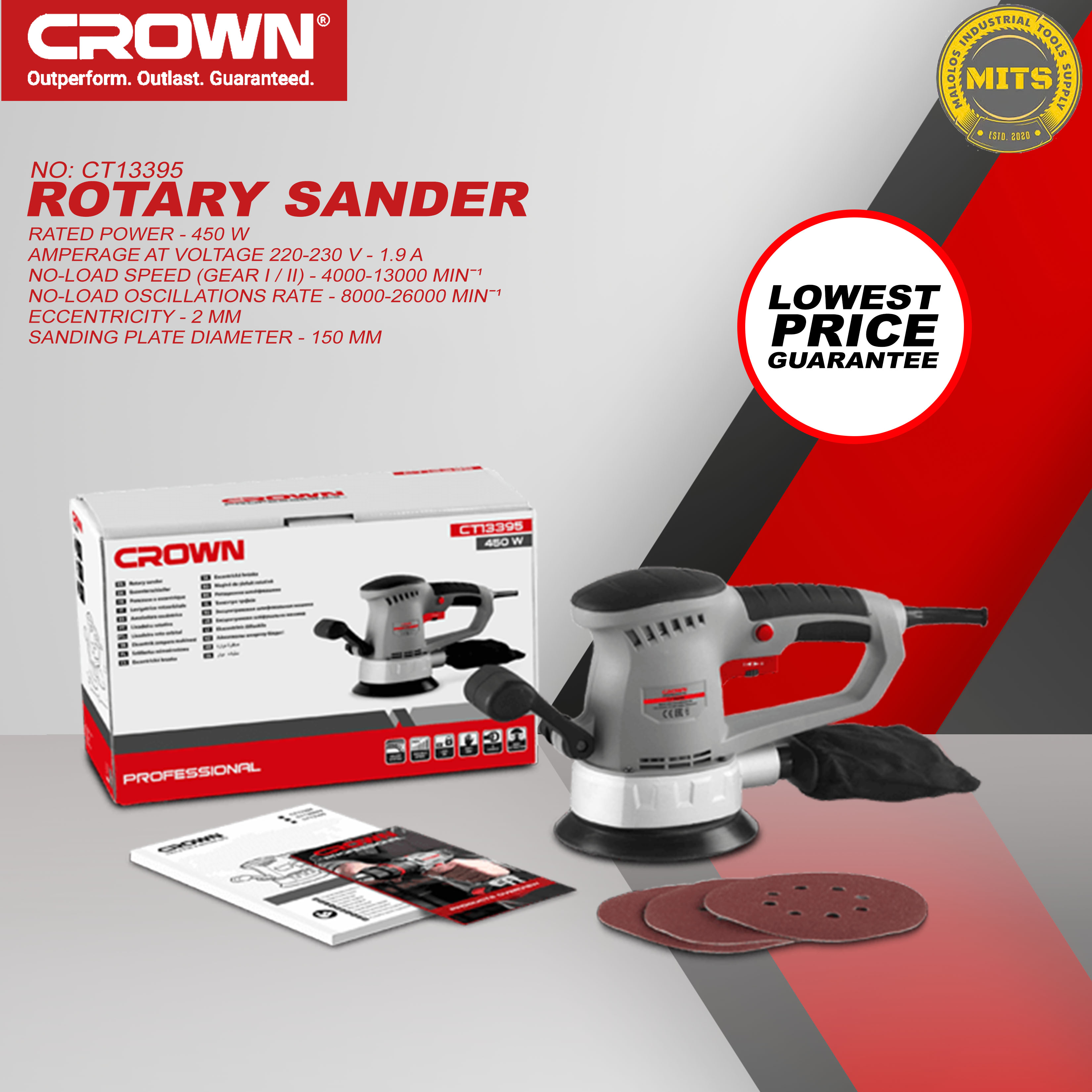 CROWN 450W ROTARY SANDER | Lazada PH