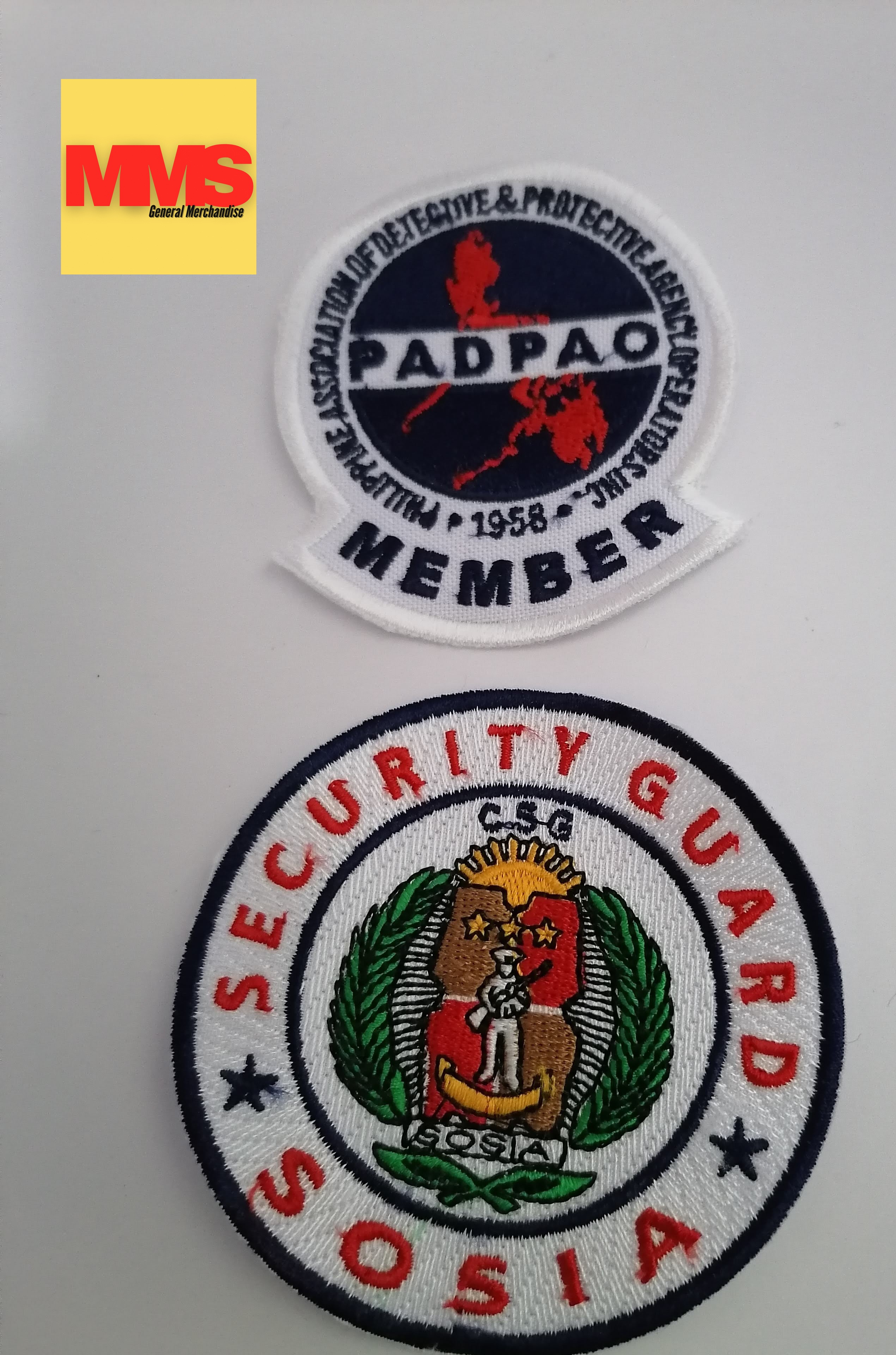 Security Guard PADPAO and SOSIA Patches Pair Embroidered | Lazada PH