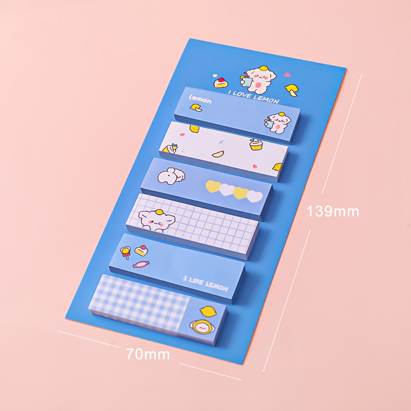 6 Kinds Cartoon Girl Cute Instruction Index Stickers Creative Message ...