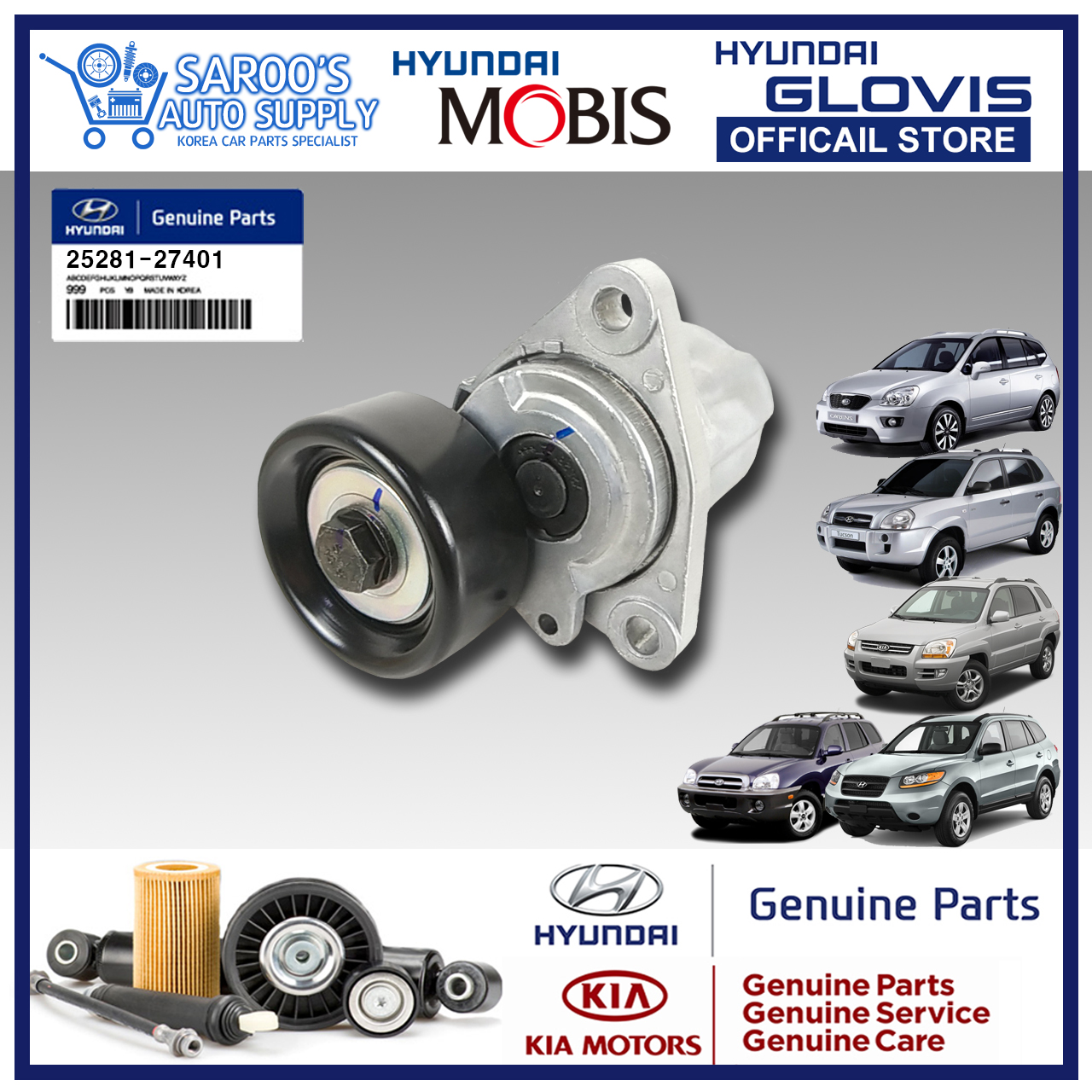 [D][Genuine] Fan Belt Tensioner For Tucson , Sportage , Carens , Santa ...