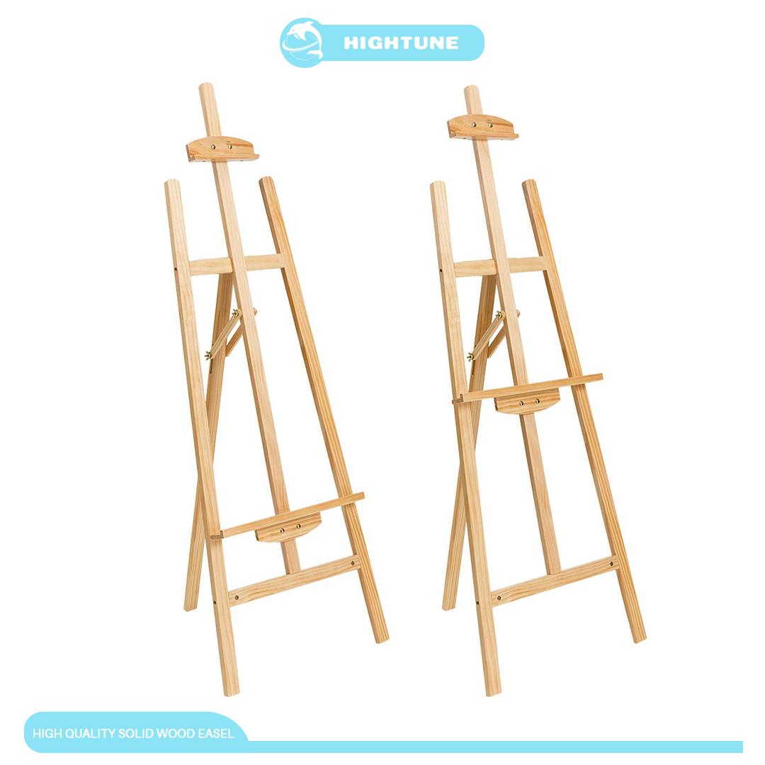 HIGHTUNE Art Easel Wooden Painting Display Stand 1.6meters Stand Pine ...