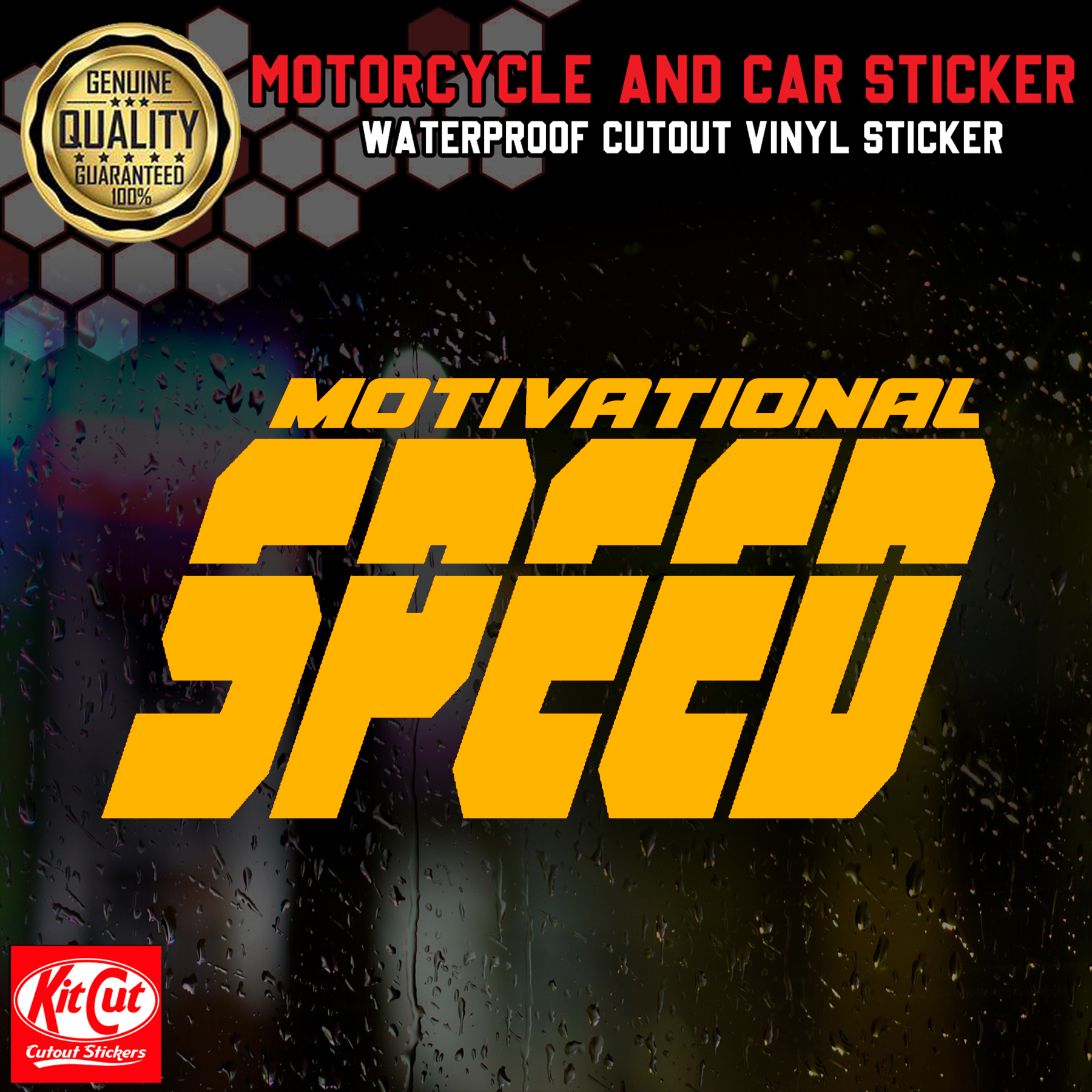 Motivational Speed High Quality Cutout Sticker for Car 2x4 Inches ...