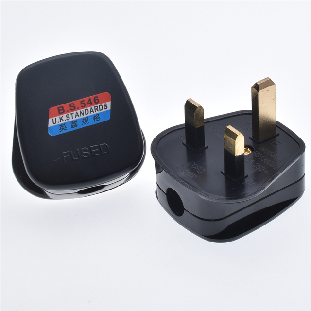 UK British mains plug 3 Pin 13A Plugs Grounded 250V 3 Pin fused BS1363 ...