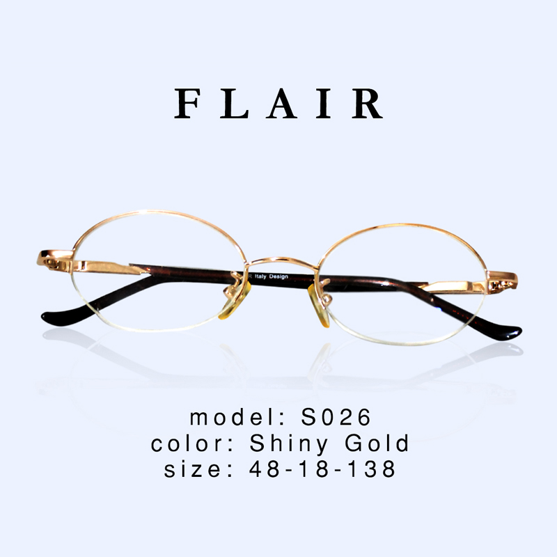 Flair Glasses Shiny Gold S026 for men with case | Lazada PH