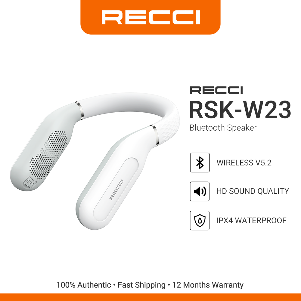 RECCI RSK-W23 Speaker White +FREE WiredEarphone RE03 White | Lazada PH