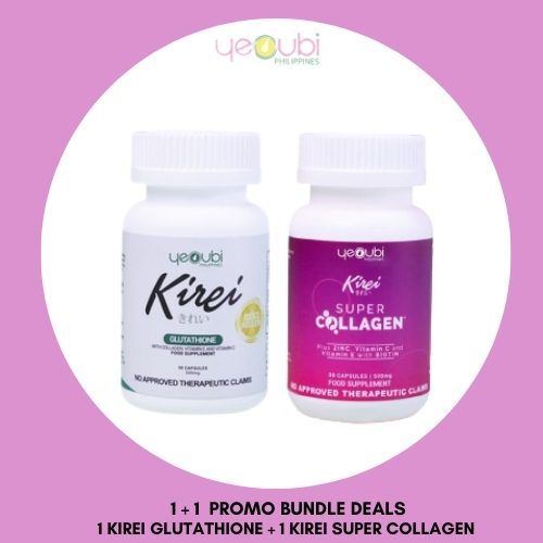 Kirei SUPER COLLAGEN + Kirei GLUTATHIONE (1+1 Combo Paks) 500mg/30capsules/bot | Lazada PH