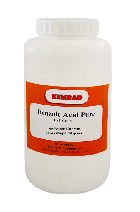 Kemrad Pure Benzoic acid USP Grade Net Weight 500 grams | Lazada PH