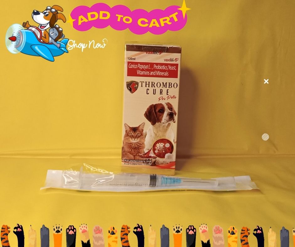 Thrombo Cure for Dogs and Cats 120ml with FREE Syringe | Lazada PH