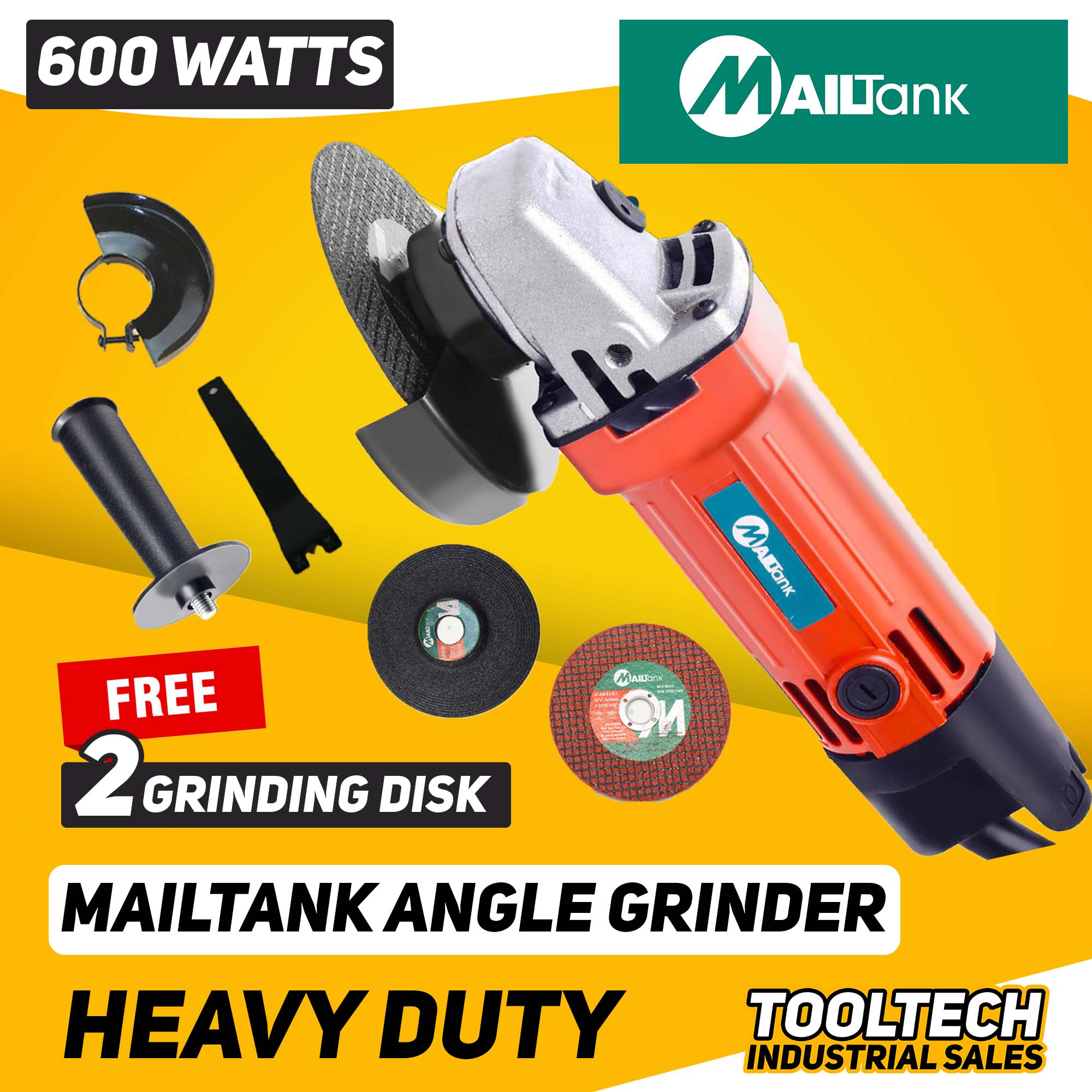 MAILTANK ANGLE GRINDER SH 01 4" + 1 Pair Safety Gloves *TOOLTECH ...