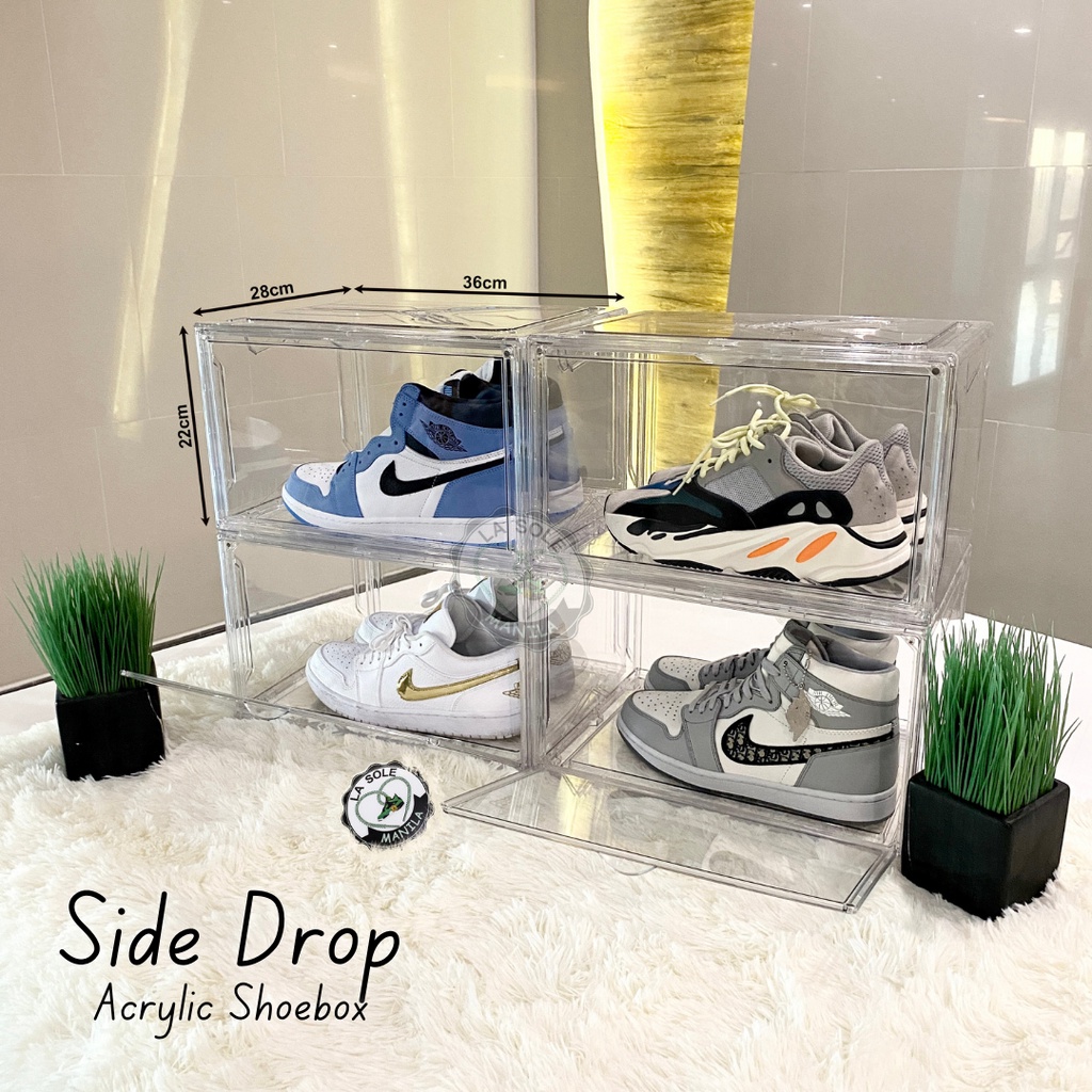 10 pcs Discounted Heavy Duty Crystal Clear Magnetic Acrylic SHOEBOX ...