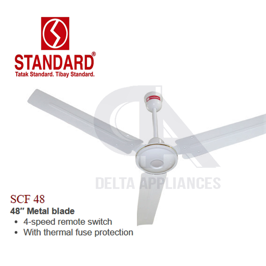 Standard Ceiling Fan 48 Inches Metal Blade Original 1 Year Warranty SCF ...