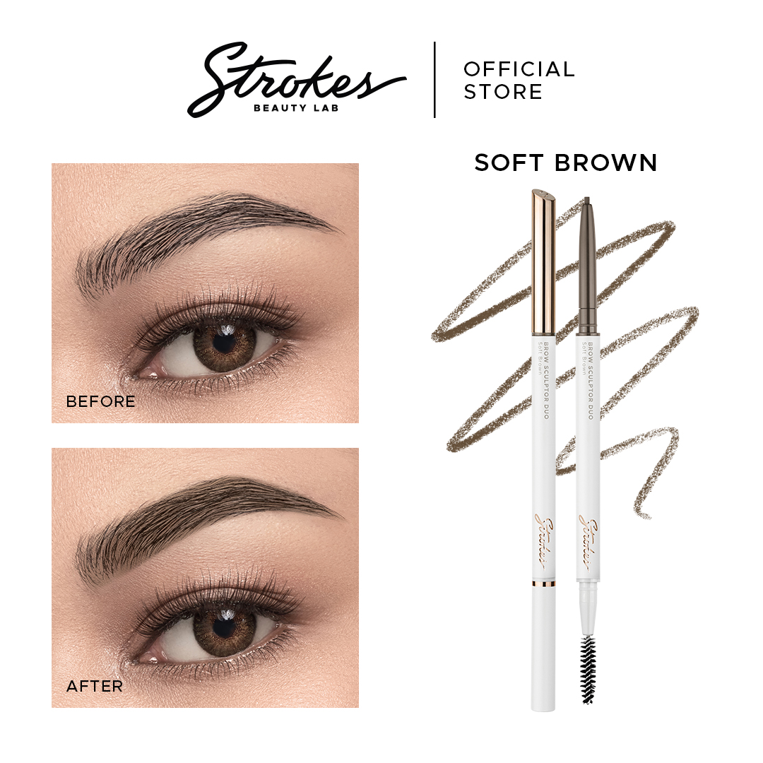 Strokes Brow Sculptor Duo [ Microfine Brow Pencil & Styler ] | Lazada PH